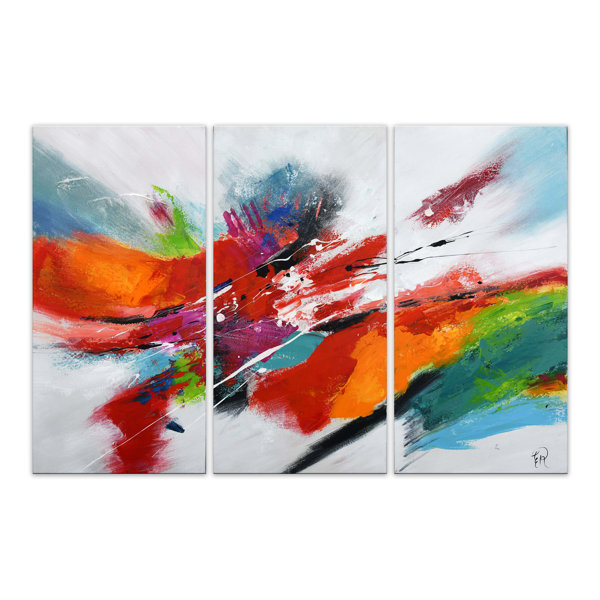 Perspections ADM - Gemälde 'Abstrakte Multicolor Tris' | Wayfair.de